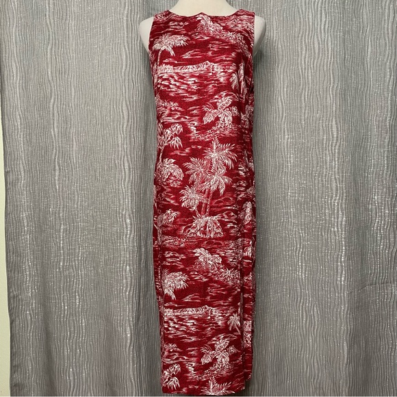 Hawaiian Moon | Dresses | Hawaiian Moon Sleeveless Tropical Print Midi ...